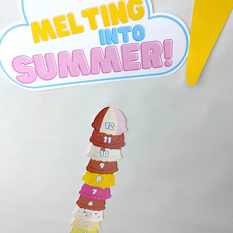 Summer Countdown Activity for Kids | Melting Into Summer Printable for ...
