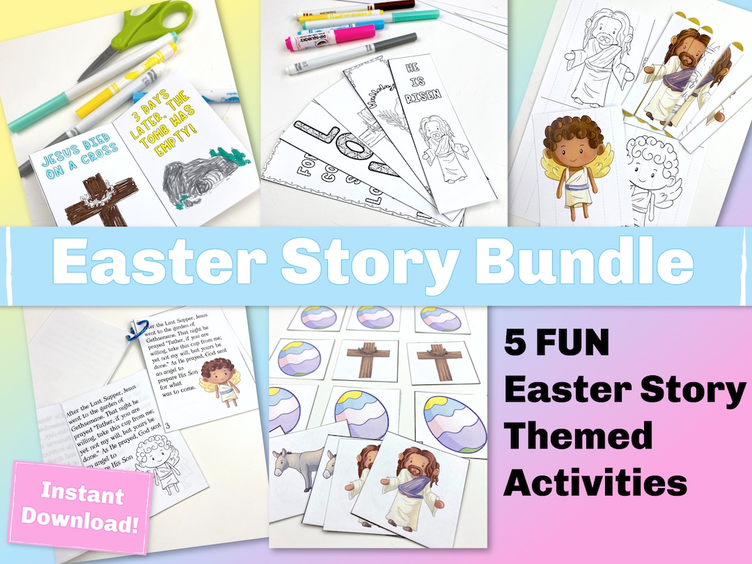 Easter Story Activities for Young Children, Printable Easter Coloring ...