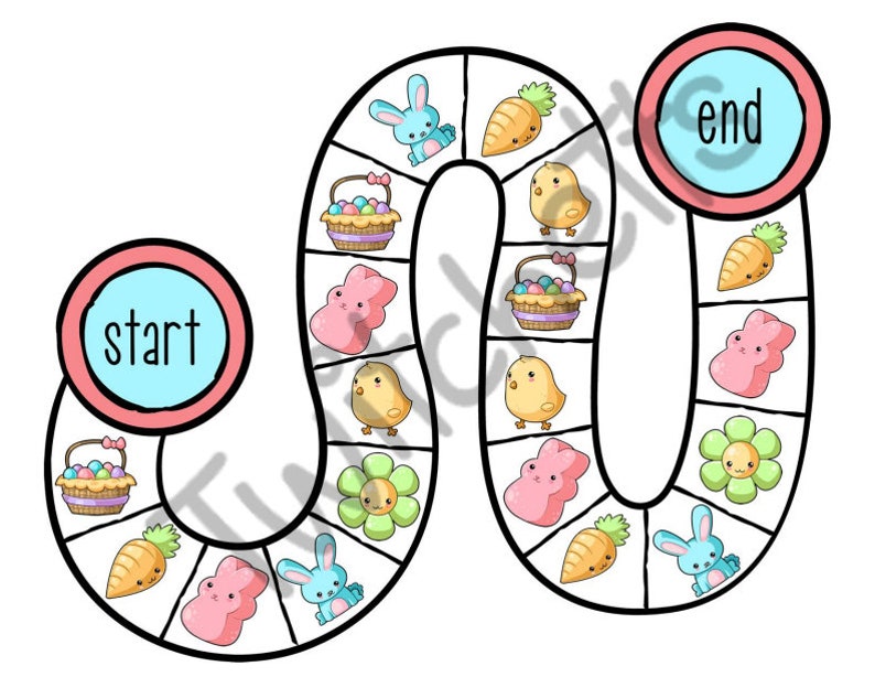 Easter Game for Kids of All Ages, Easy Board Game Activity for Easter ...