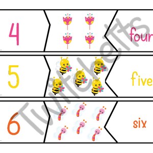 Printable Educational Game for Preschoolers, Spring Bugs Counting ...