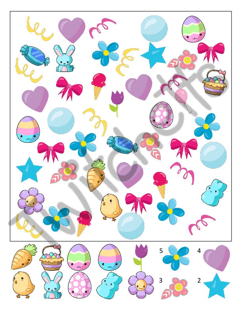 Easter I Spy Game for Kids of All Ages, Easy I Spy Activity for Easter ...