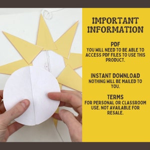 3D Sun Craft Template, Printable Kids Craft, Easy Sun Template, Summer ...