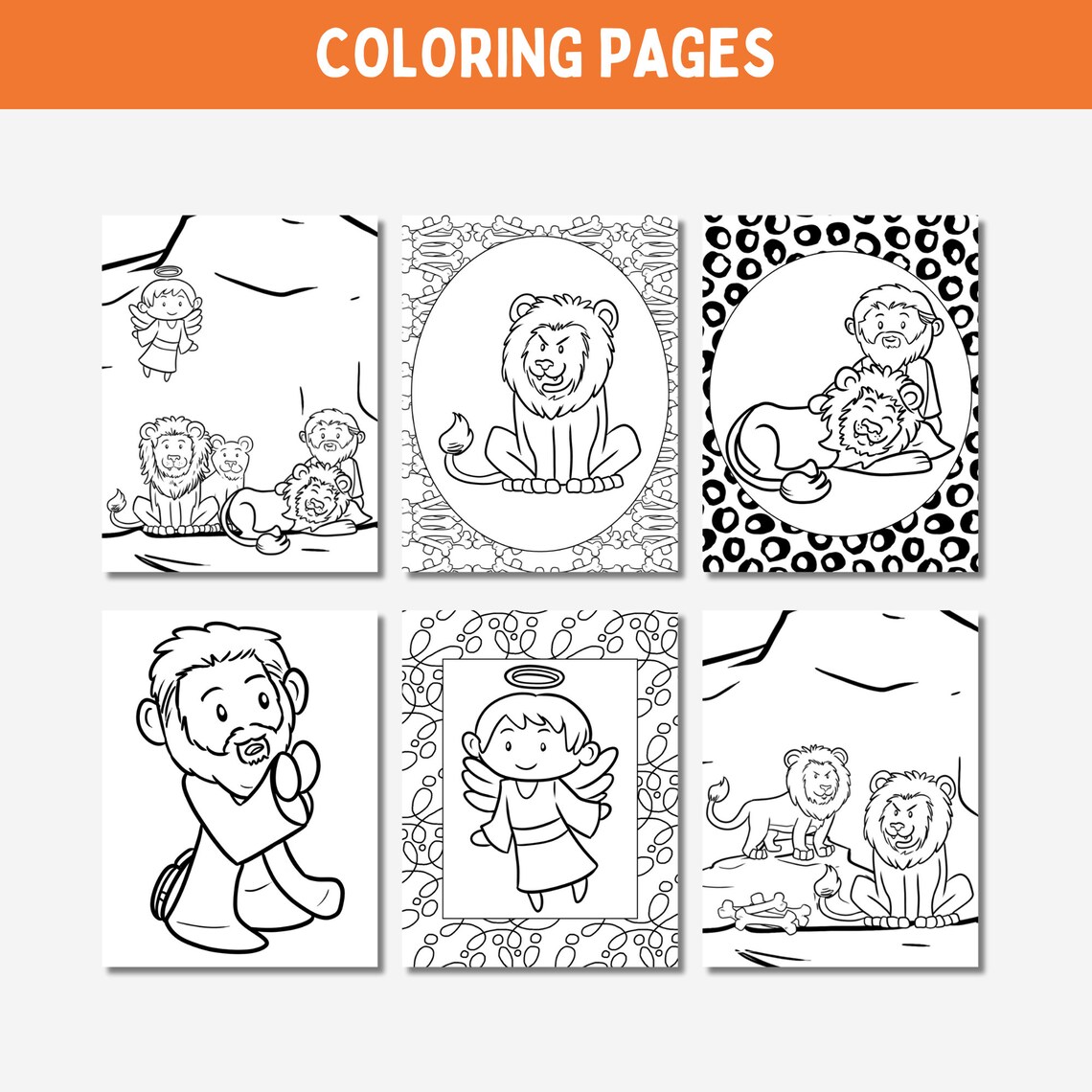 Daniel in the Lions Den Activities for Kids, Printable Coloring ...