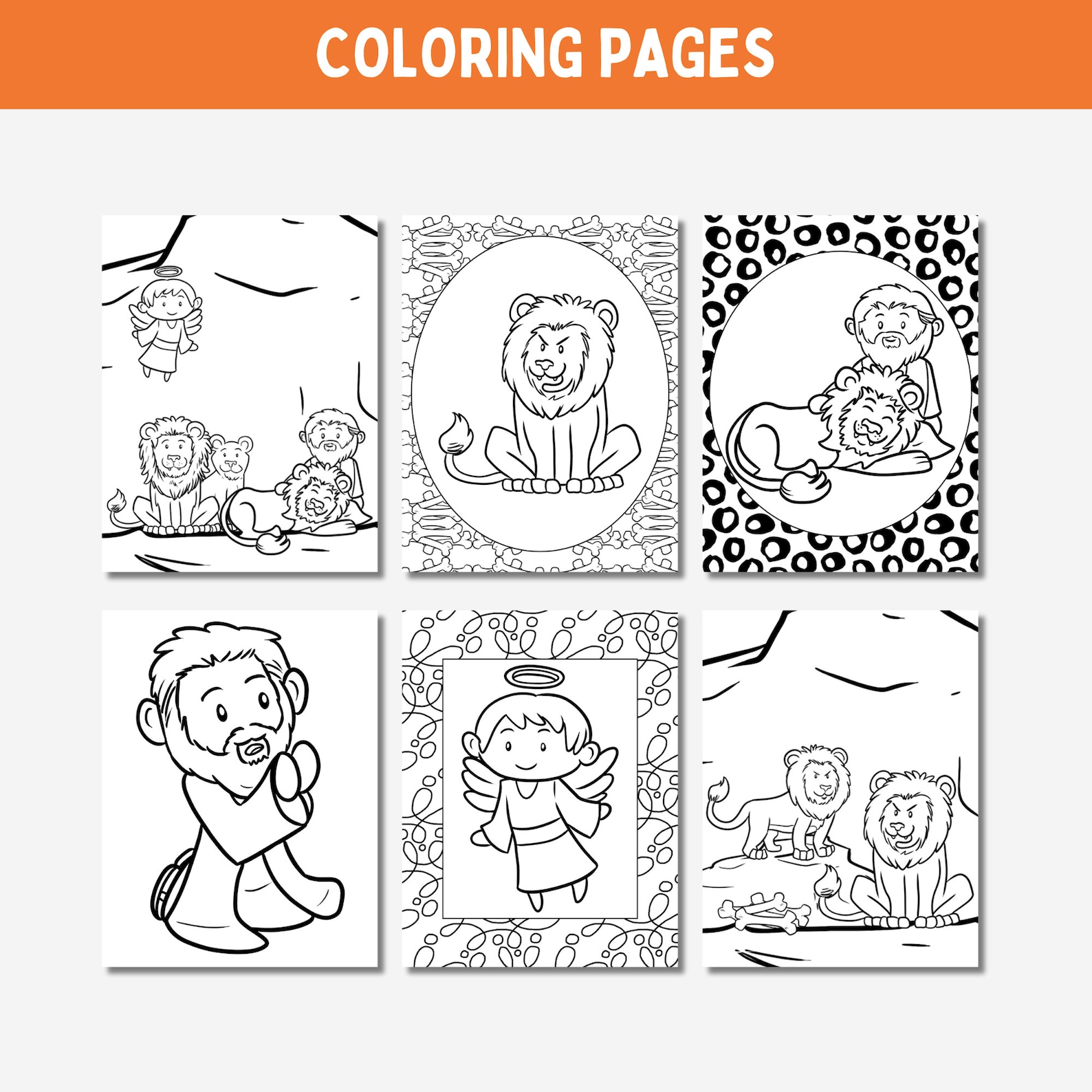 Daniel in the Lions Den Activities for Kids, Printable Coloring ...