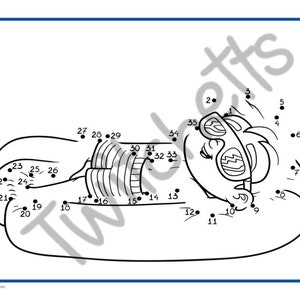 Beach Printable Activity for Kids, Beach Connect the Dots, Beach ...