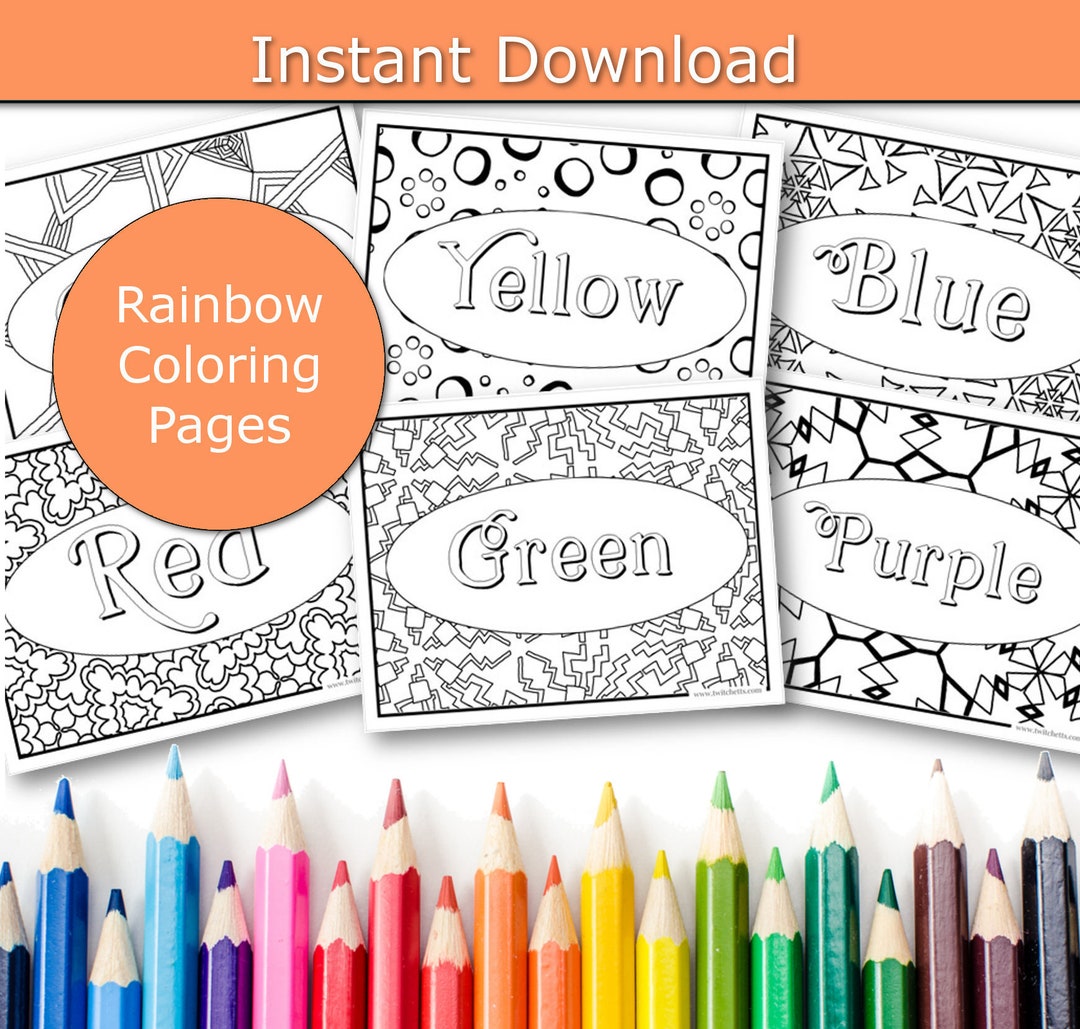 Rainbow Coloring Pages, Screen Free Activities, Preschool and ...