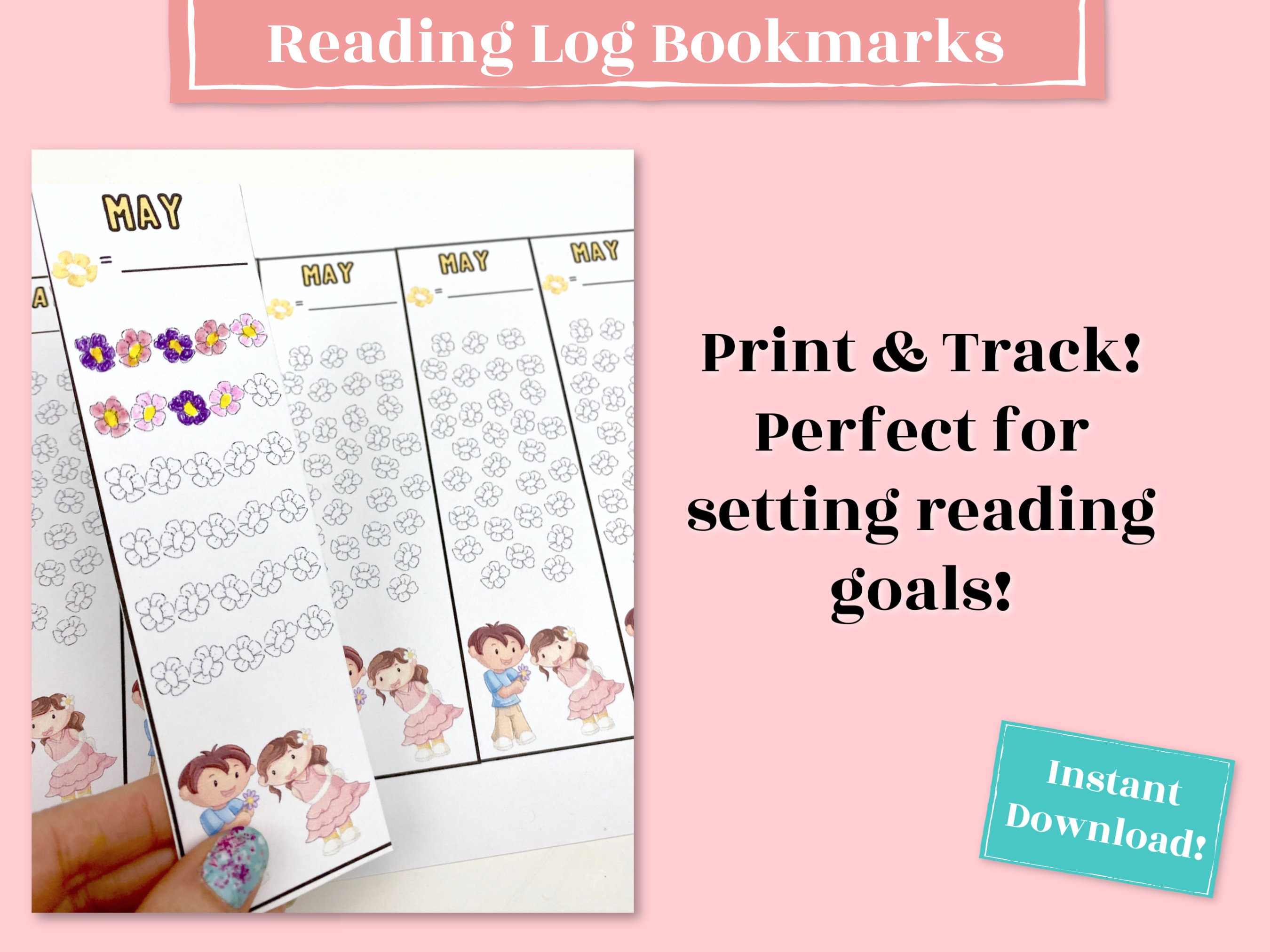May Book Tracker Bookmark, Printable Reading Log for Kids to Keep Track ...