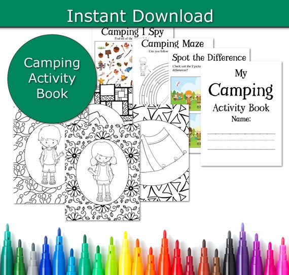 Camping Activity Book Camping Activities for Kids Outdoor | Etsy