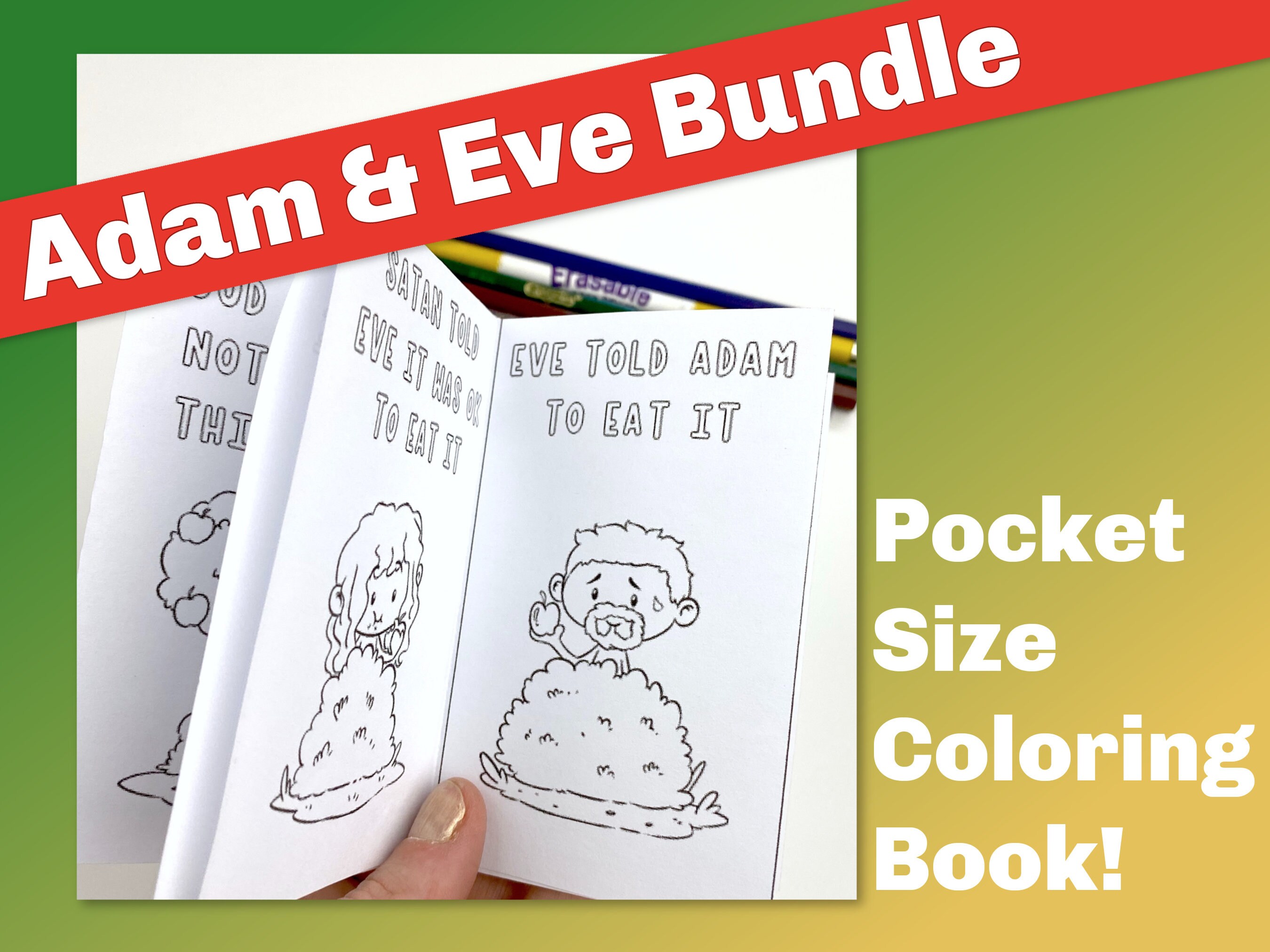 Adam and Eve Activities. 4 Printable Coloring Pages and Games That Help ...