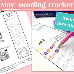 May Book Tracker Bookmark Printable Reading Log for Kids to - Etsy