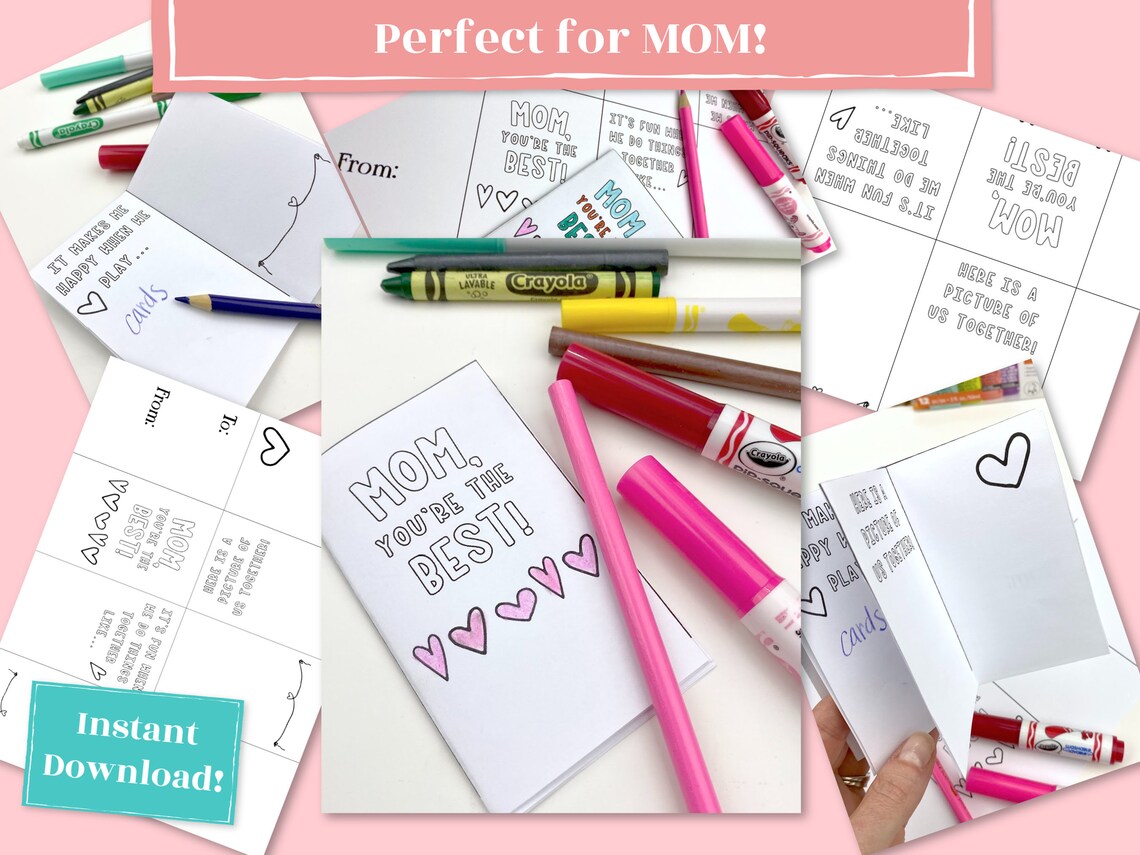 Mother's Day Booklet - Perfect Last Minute Mother's Day Gift From Kids ...