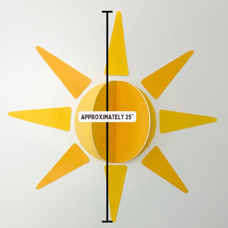 Giant 3D Sun Craft Template, Printable Kids Craft, Easy Sun Template ...