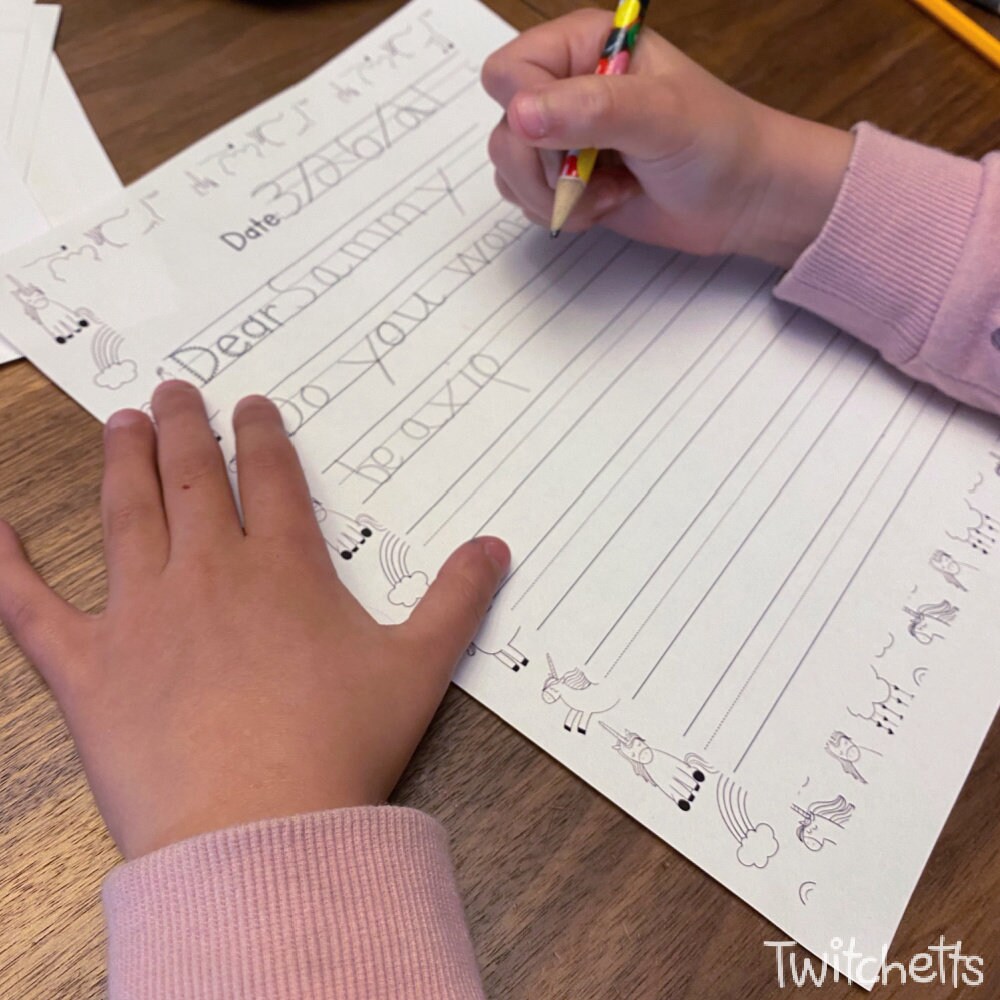 Letter Writing Set for Kids, Printable Unicorn Stationery for Kids to ...