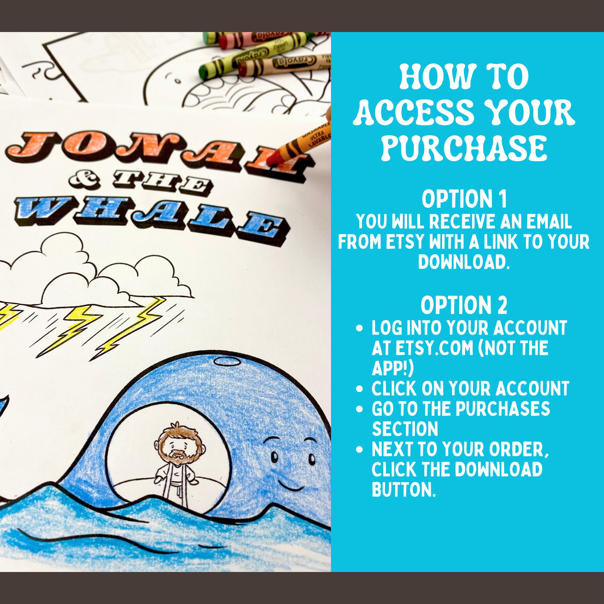 Jonah and the Whale Coloring Pages for Kids, Printable Coloring ...