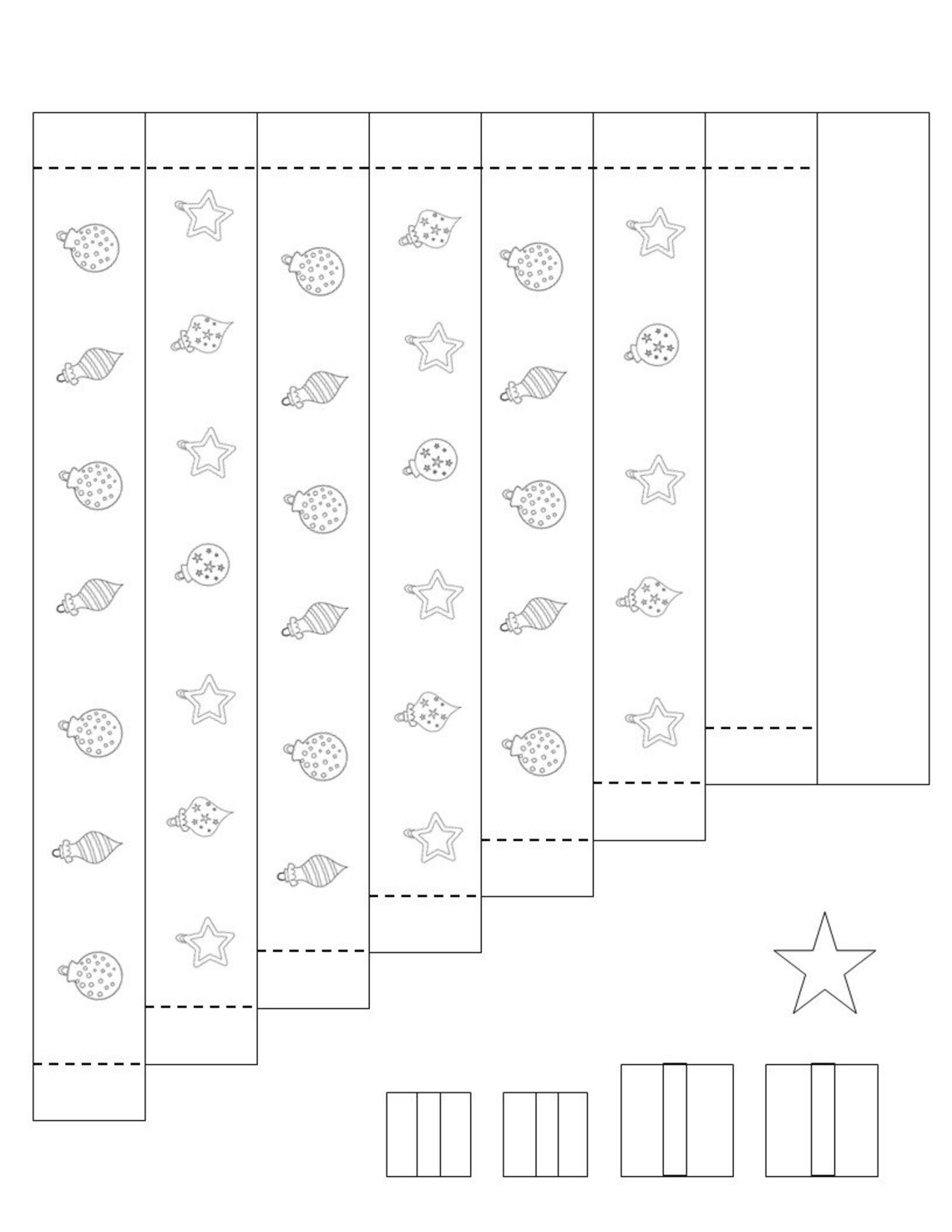 Paper Christmas Tree Craft 3D Papercraft Template Christmas Coloring paper-christmas-tree-craft-3d-papercraft-template-christmas-coloring