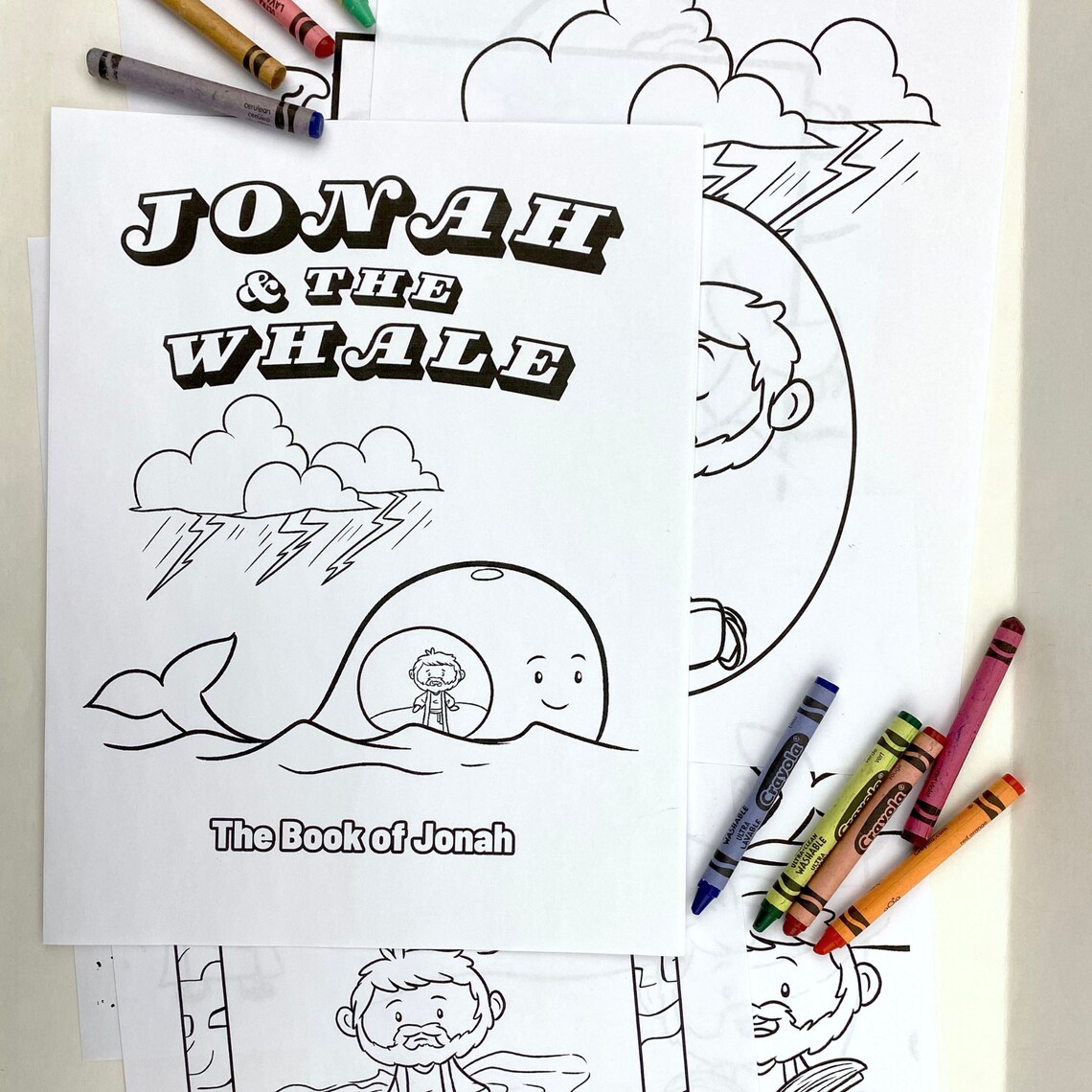 Jonah and the Whale Coloring Pages for Kids, Printable Coloring ...