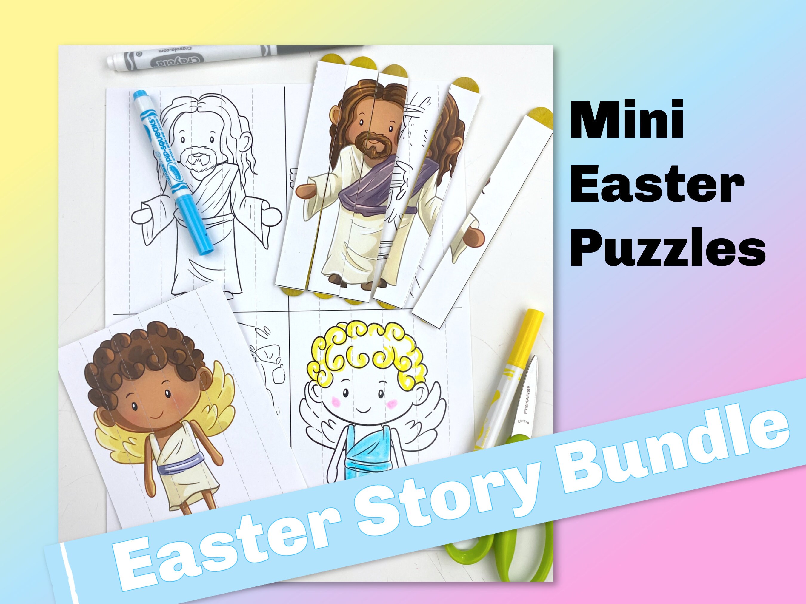 Easter Story Activities for Young Children, Printable Easter Coloring ...