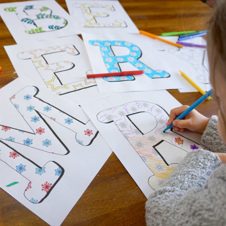 Winter Coloring Pages, Alphabet Coloring Book, Preschool, Winter ...