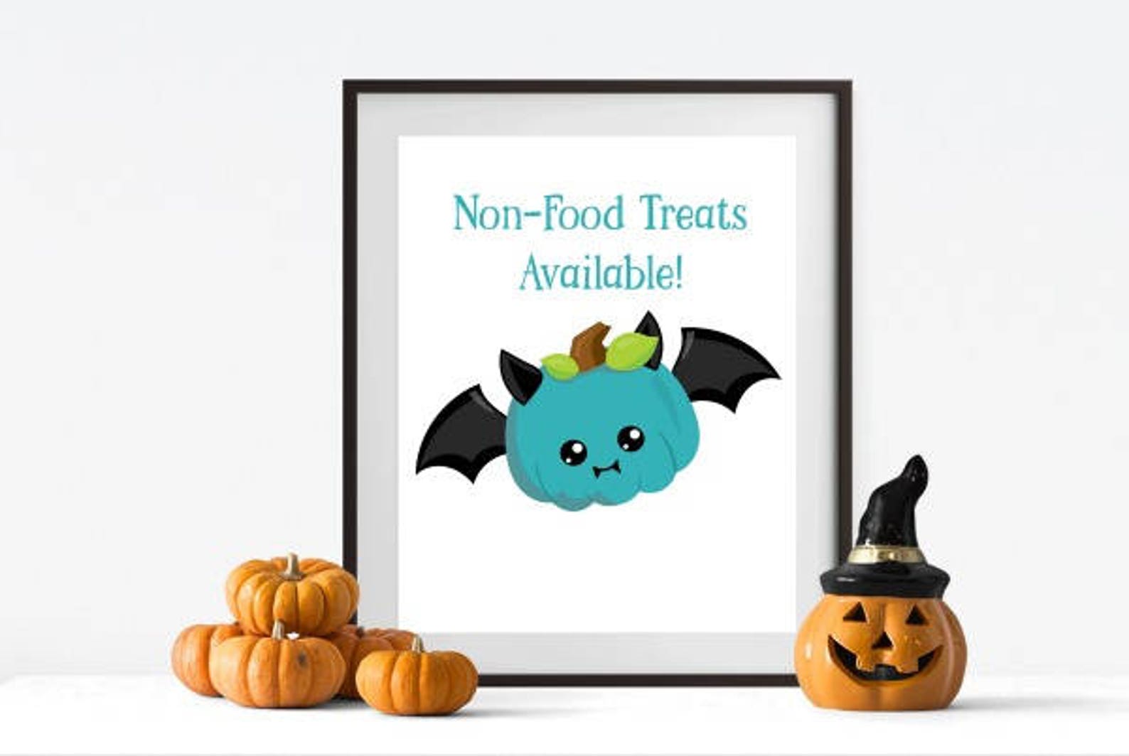 Teal Pumpkin Project Sign, Halloween Printable, Non-food Treat, Trick ...