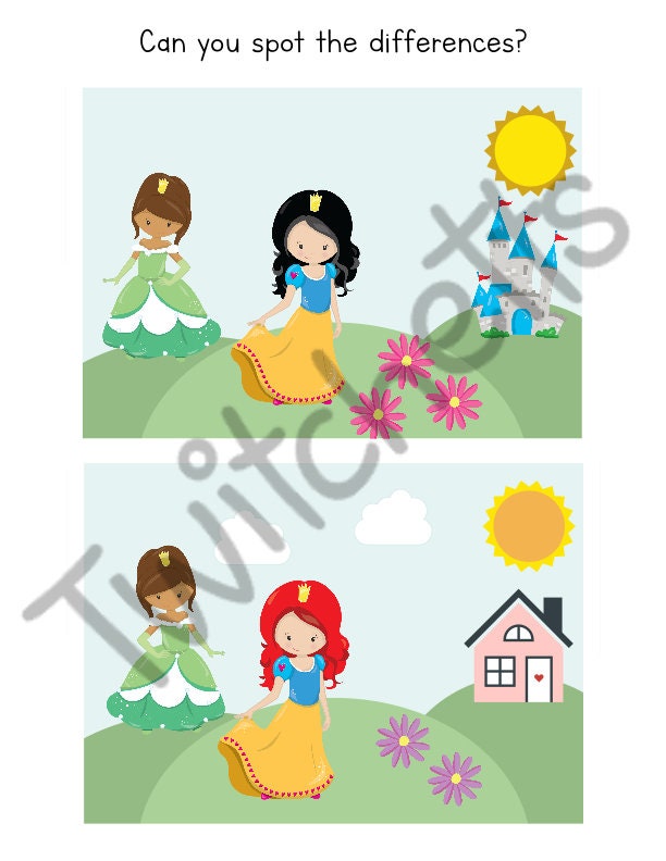 Princess Activity Pack for Preschoolers, Fun Princess Party Games ...
