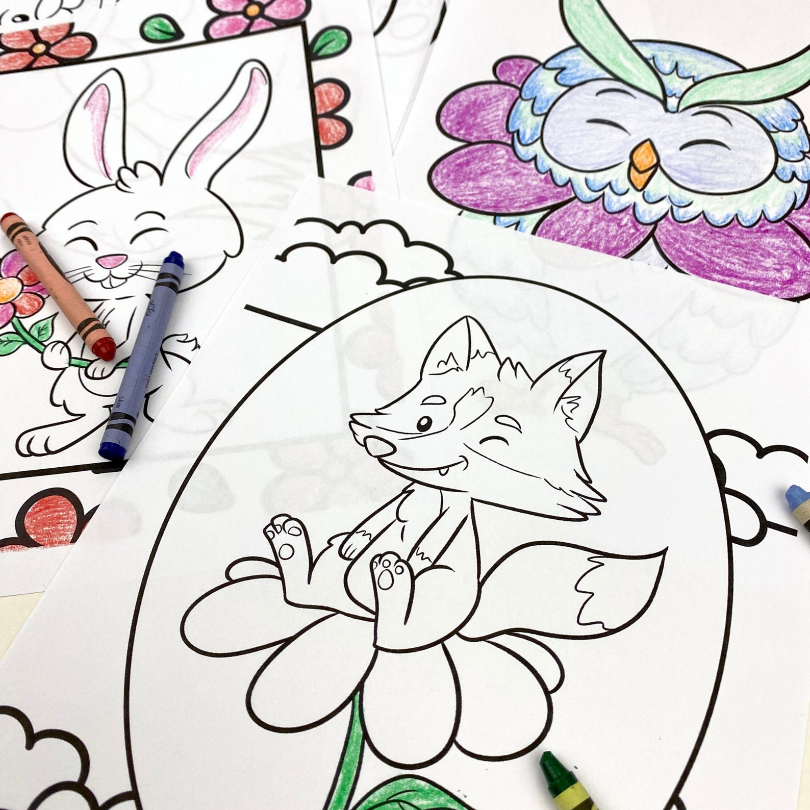 Spring Animals Coloring Pages for Kids, Printable Coloring Activity for ...