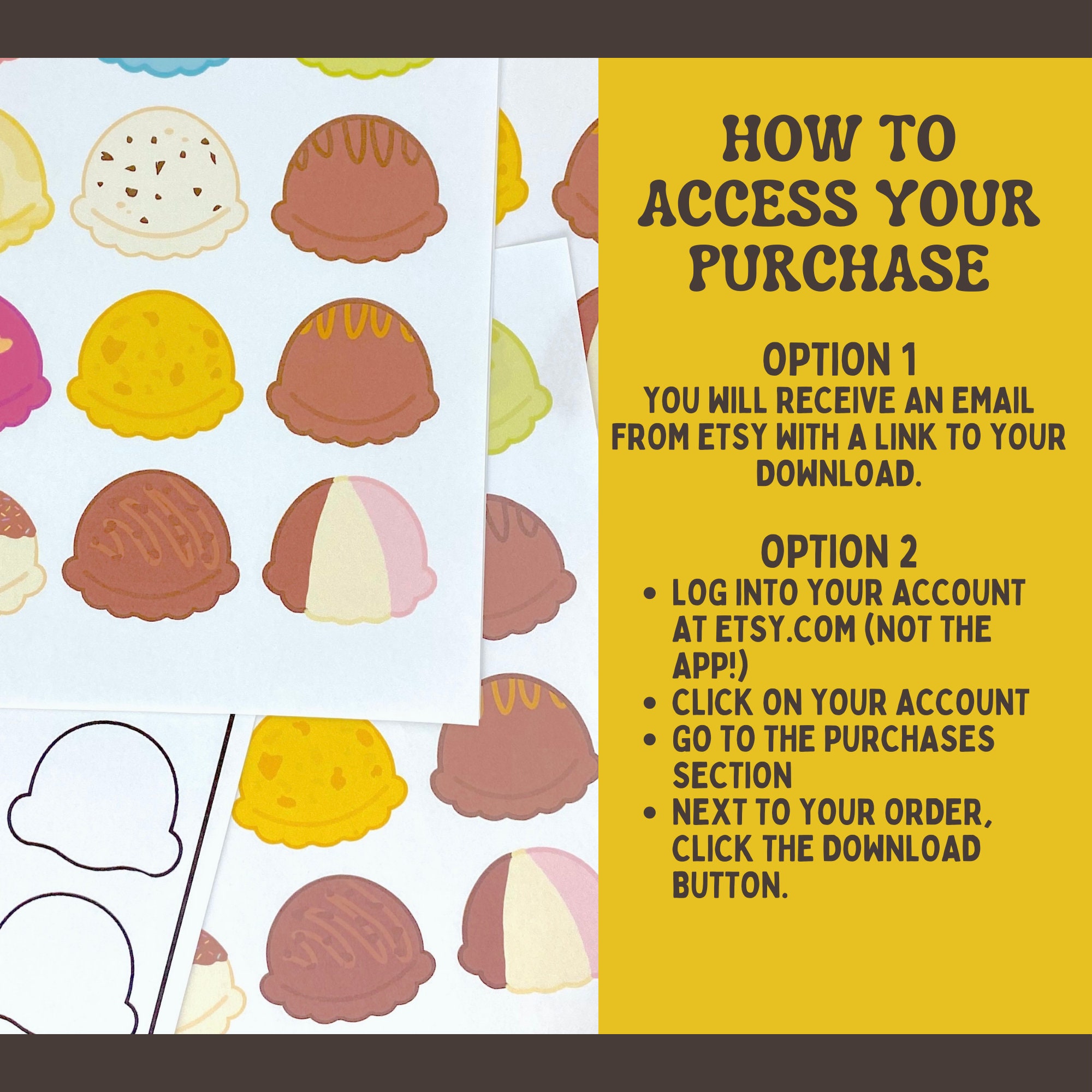 Ice Cream Cut and Play, Printable Kids Craft, Easy Ice Cream Template ...