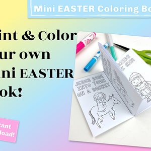 Mini Easter Story Coloring Book for Preschool, Printable Coloring Sheet ...