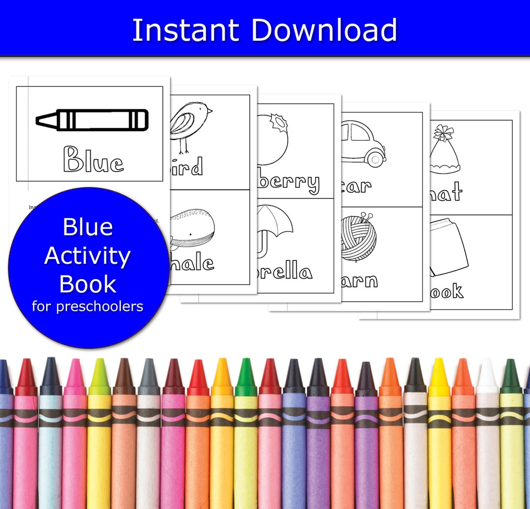 Color Blue Booklet, Learning Games for Preschoolers, Educational Games ...