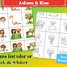 Adam and Eve Matching Game. Printable Memory Game That Helps Teach the ...