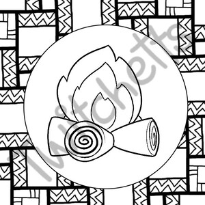 Camping Coloring Pages for Kids, Printable Camping Party Favor, Camping ...