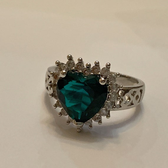 Sterling silver 925 Emerald ring - Gem