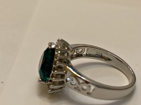 Sterling silver 925 Emerald ring - Gem