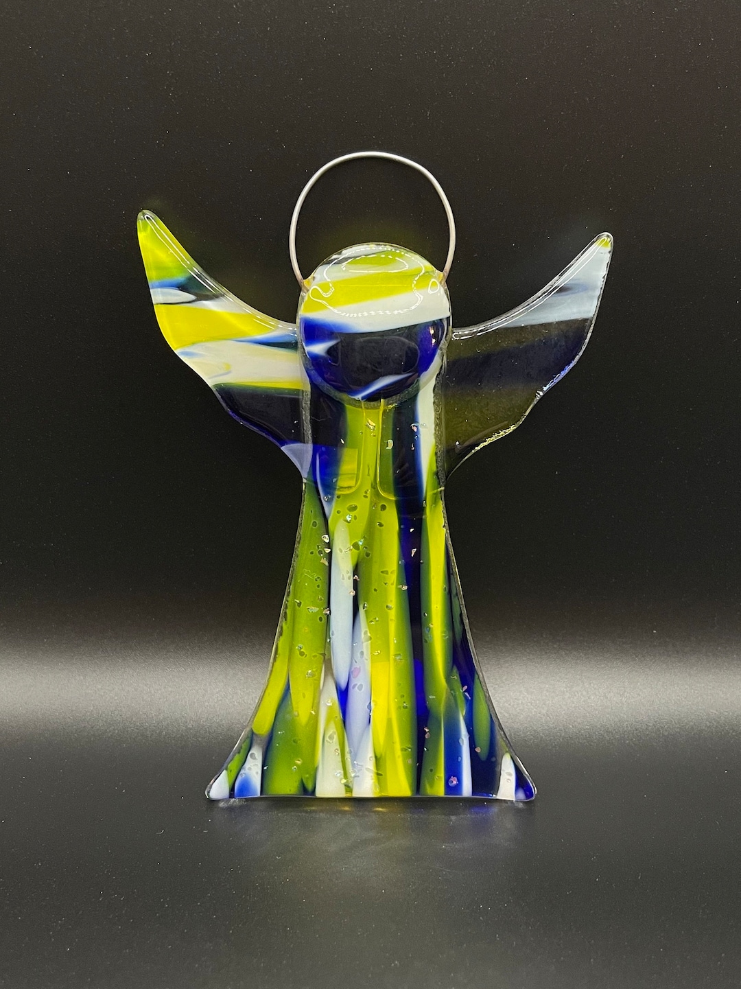 Fused Glass Angel Ornament/suncatcher - Etsy