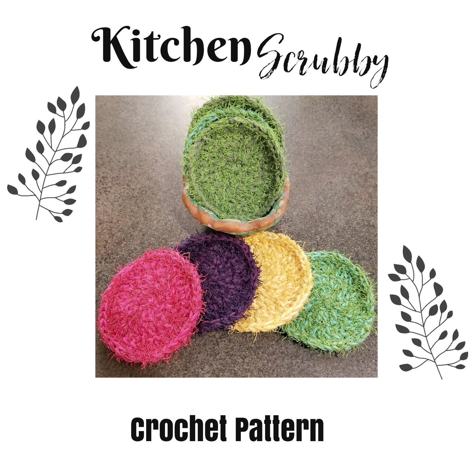 Kitchen Scrubby Crochet Pattern PDF File Crochet Scrubby - Etsy