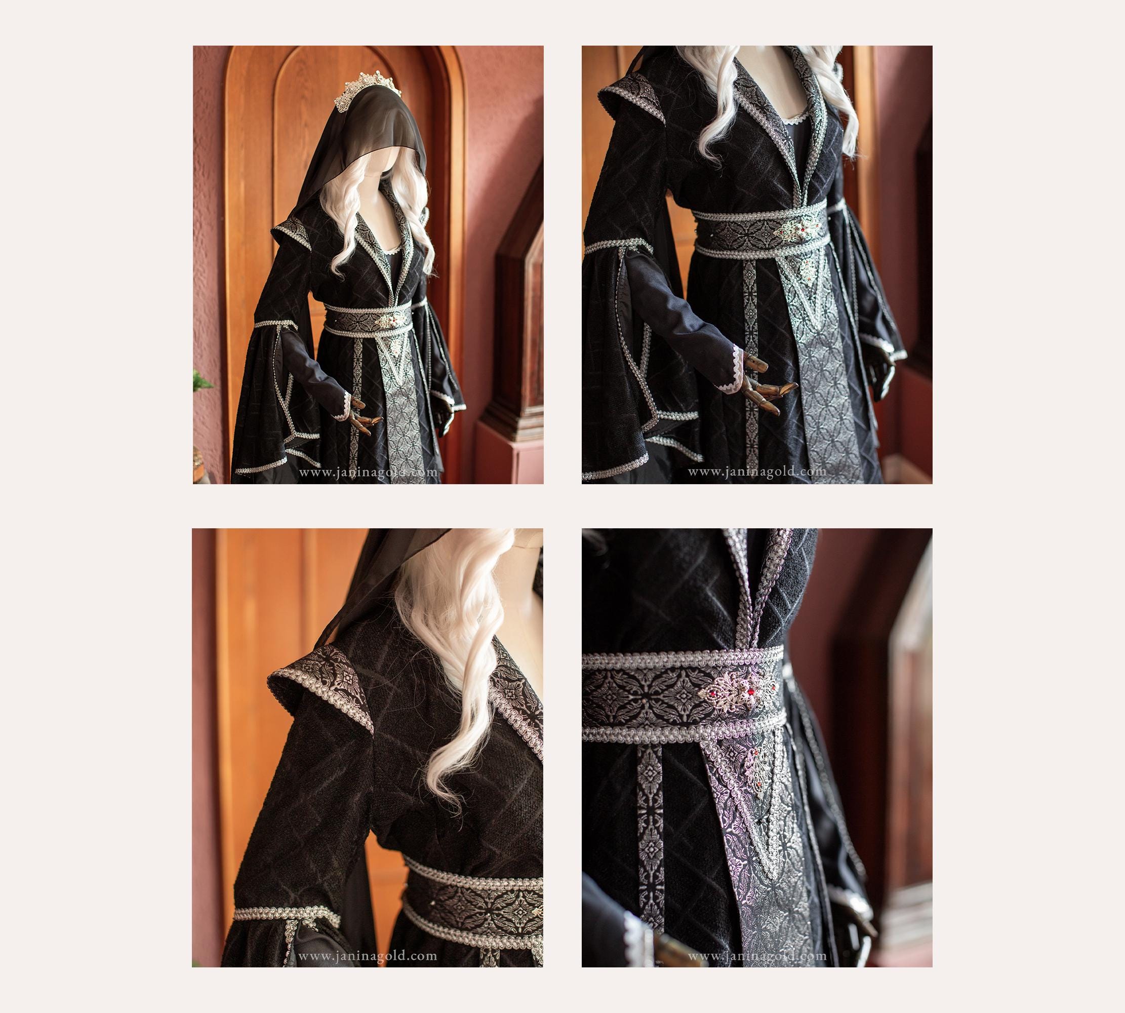 Coat Dress Sewing Pattern Set PDF – Gothic Fantasy Dress for DIY ...