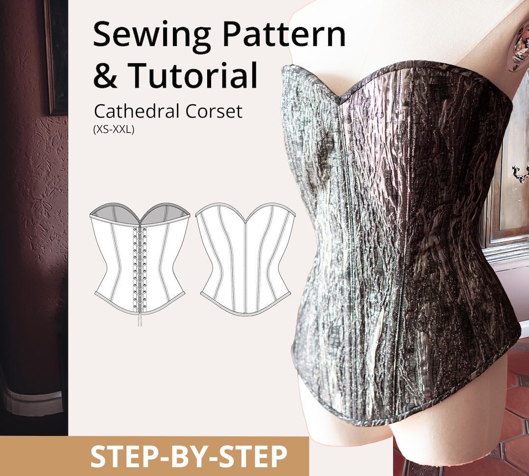 Corset Sewing Pattern PDF – Corset With Heart Neckline for Sewing Your ...