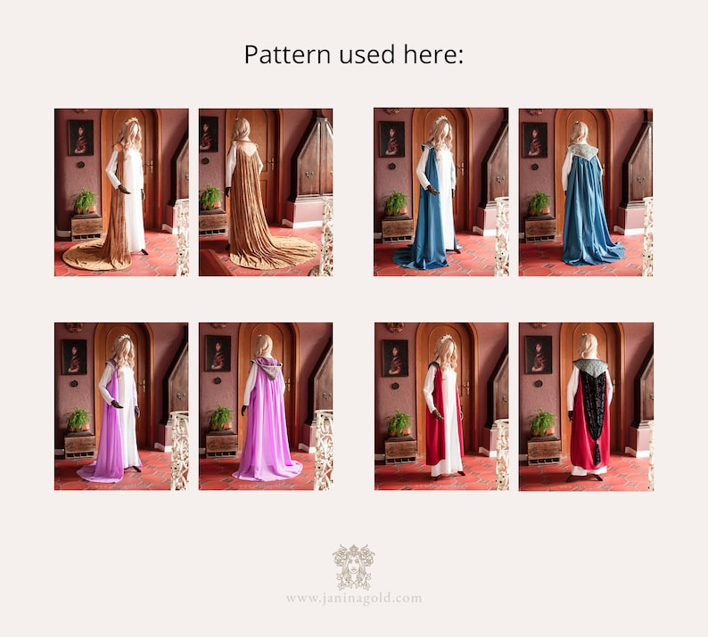 Fantasy Hooded Cloak PDF – Elf Coat for Sewing Yourself, Cosplay, LARP ...