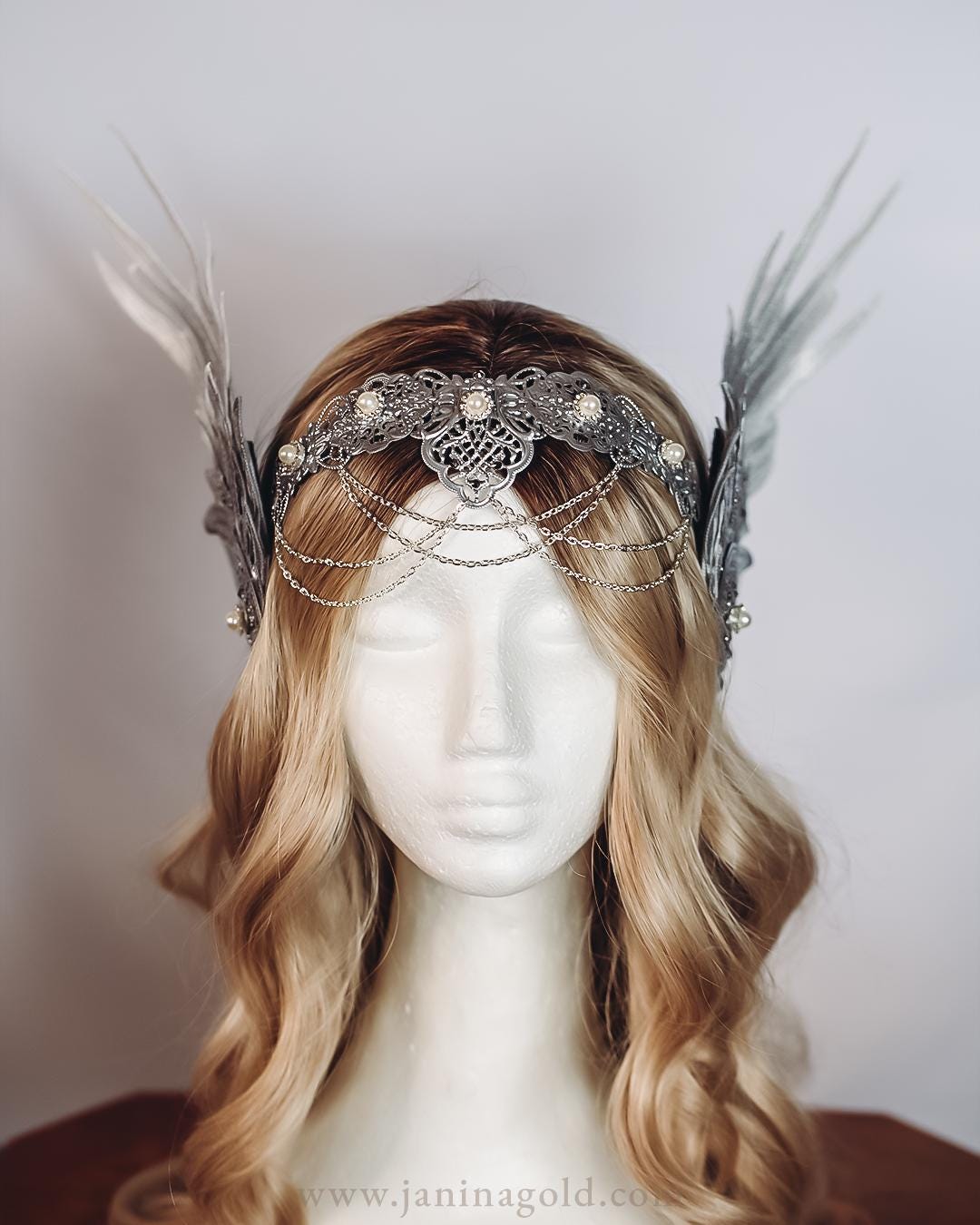 Silver Valkyrie Crown, Festival Headdress, Cosplay Tiara, Bridal Hair ...