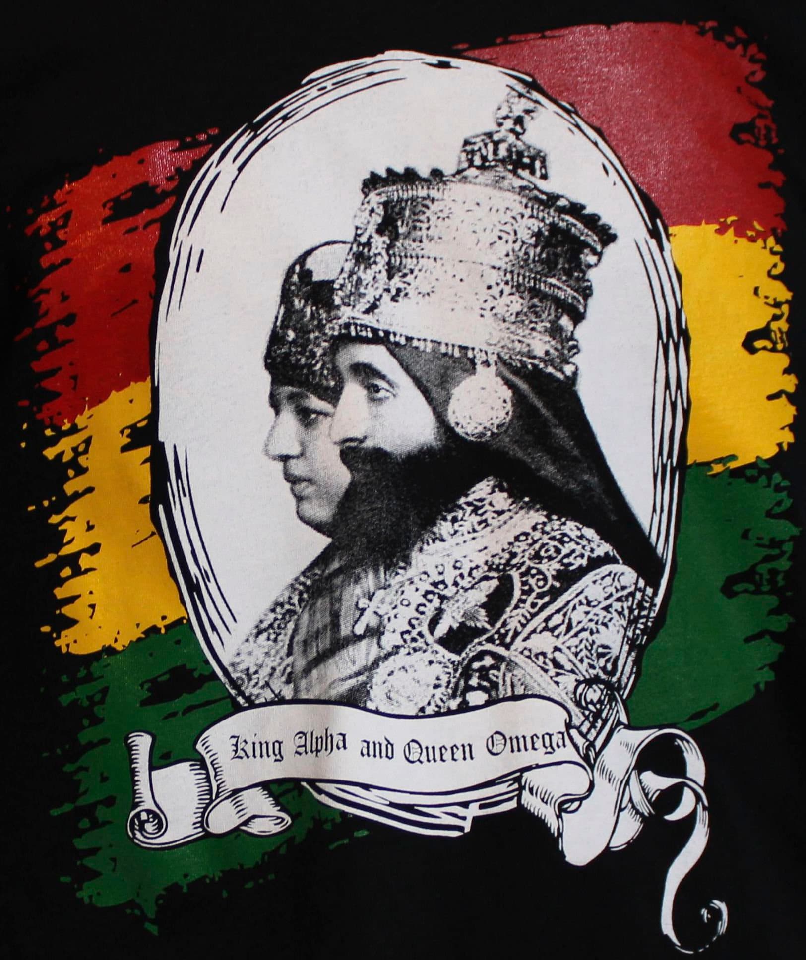 Rastafari Hoodie King Alpha and Queen Omega | Rasta Hoodie - Etsy