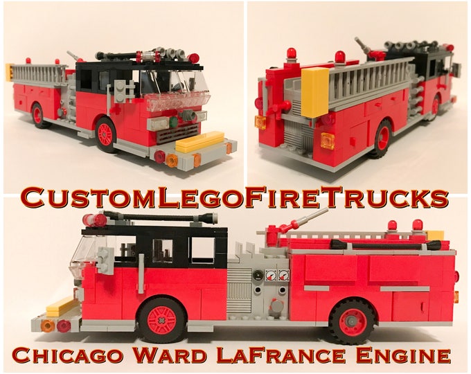 Custom Lego Fire Trucks 1/24 Scale Ward Lafrance Chicago Fire Engine 1/ ...
