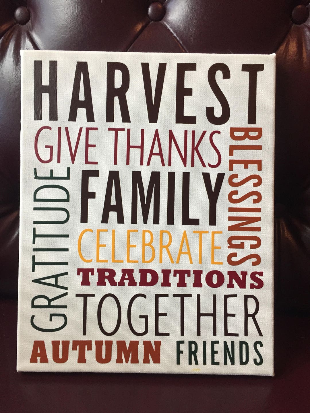 Fall Harvest Subway Art Canvas Wall Hanging, Autumn Subway Art ...