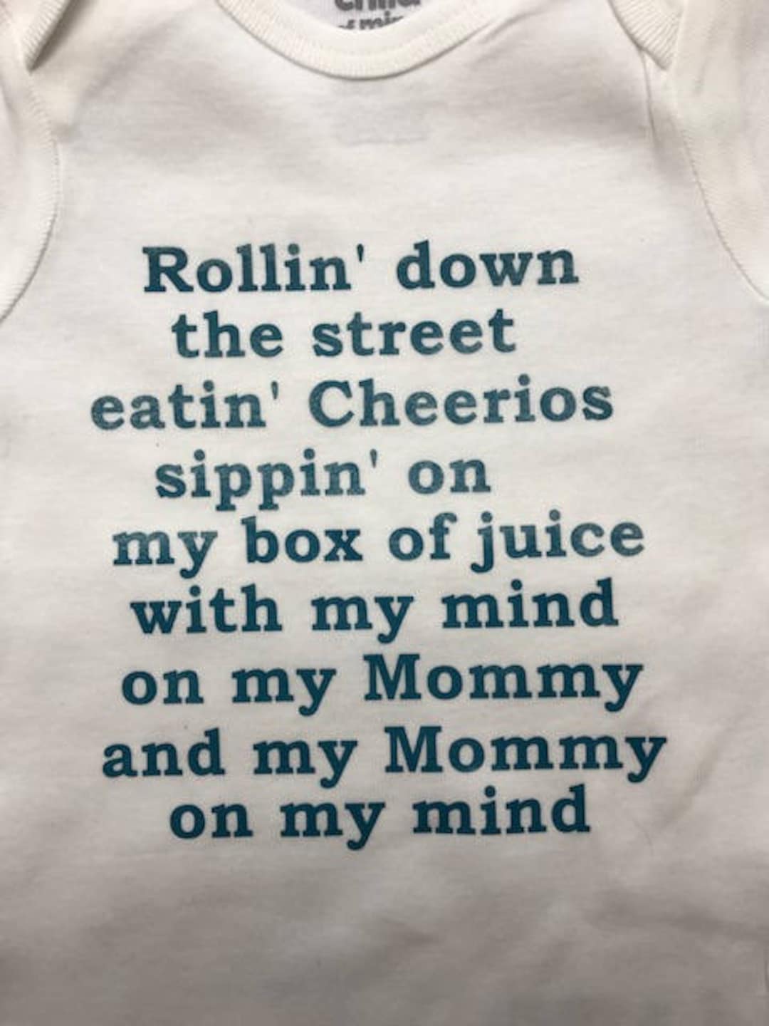 Rollin' Down the Street Eatin' Cheerios, Cute,funny Infant,baby Onesie ...