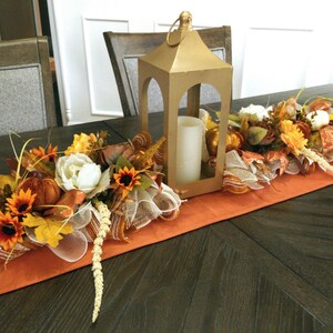 Elegant Fall Lantern Centerpiece Table Fireplace Mantle 46 Inch Long ...