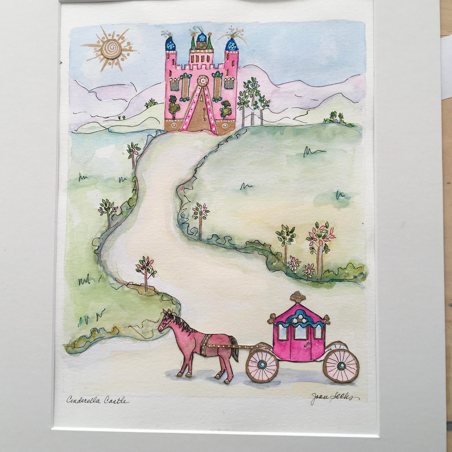 Castle,fairy Tale, Princess,wall Art ,illustration, Original,watercolor ...