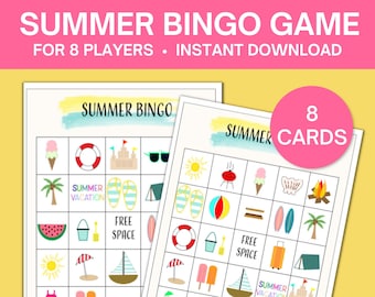 Beach Day Bingo Printable Fun Game for Kids Summer - Etsy