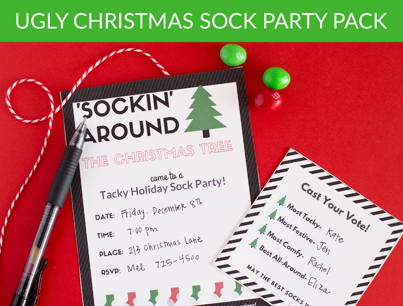 Ugly Christmas Sock Party Pack - Etsy