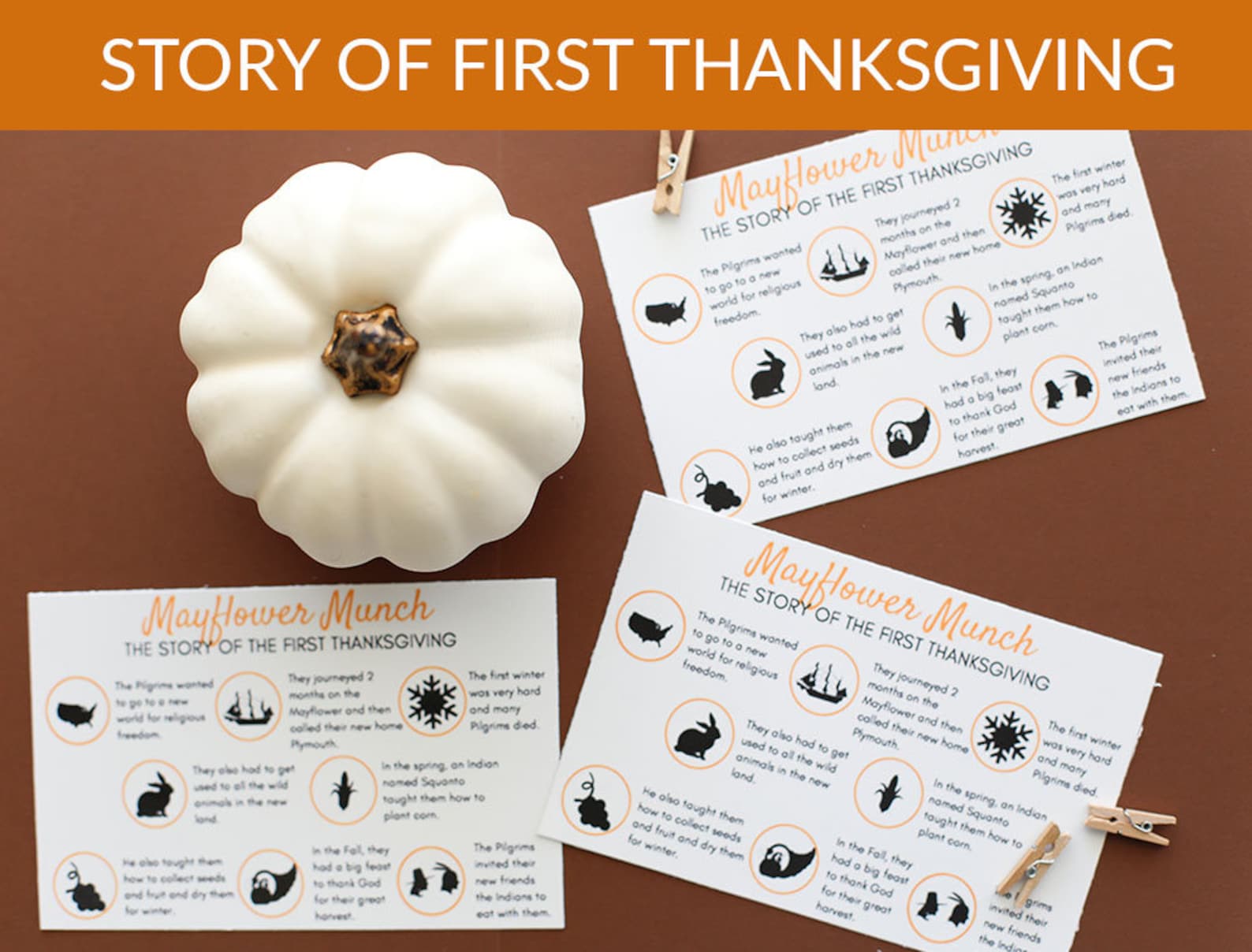 Mayflower Munch: the Story of the First Thanksgiving- Letter and Card ...