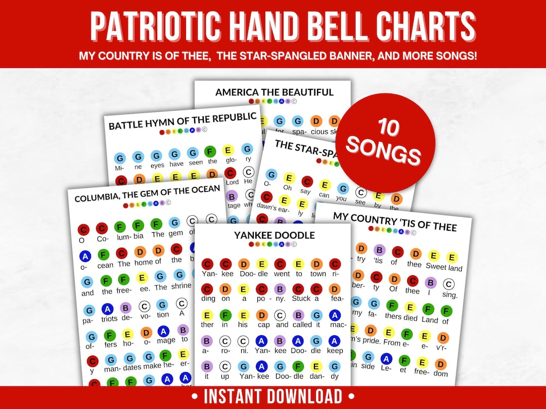 10 Patriotic Handbell Sheet Music - USA Handbell Songs - Digital ...