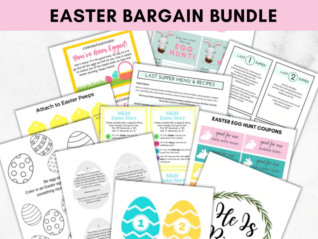 Easter Bargain Bundle- Easter Printables- Easter Planner- Easter ...