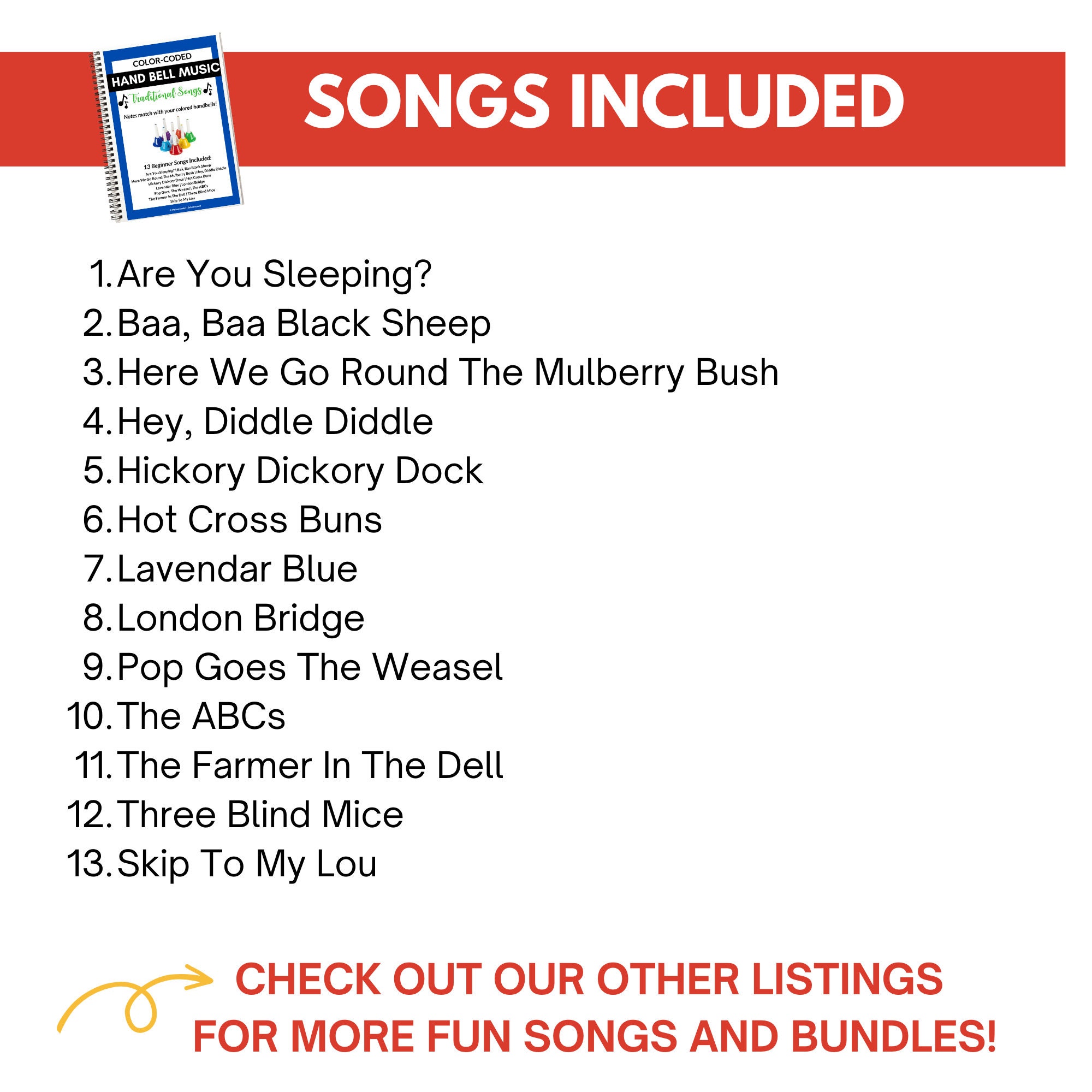 Handbell Music 13 Traditional Songs Digital Download for Hand Bell ...